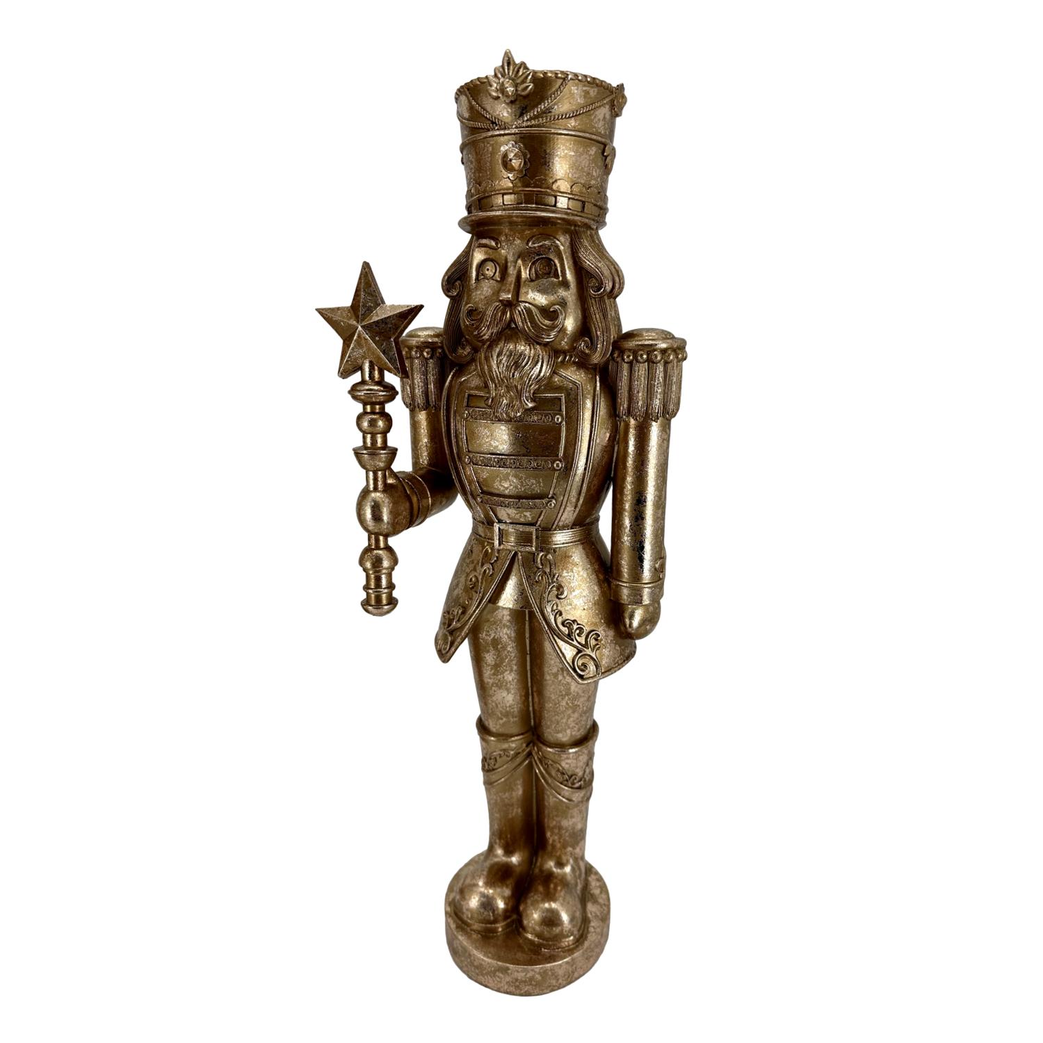 Gold Nutcracker 40cm - The Christmas Barn