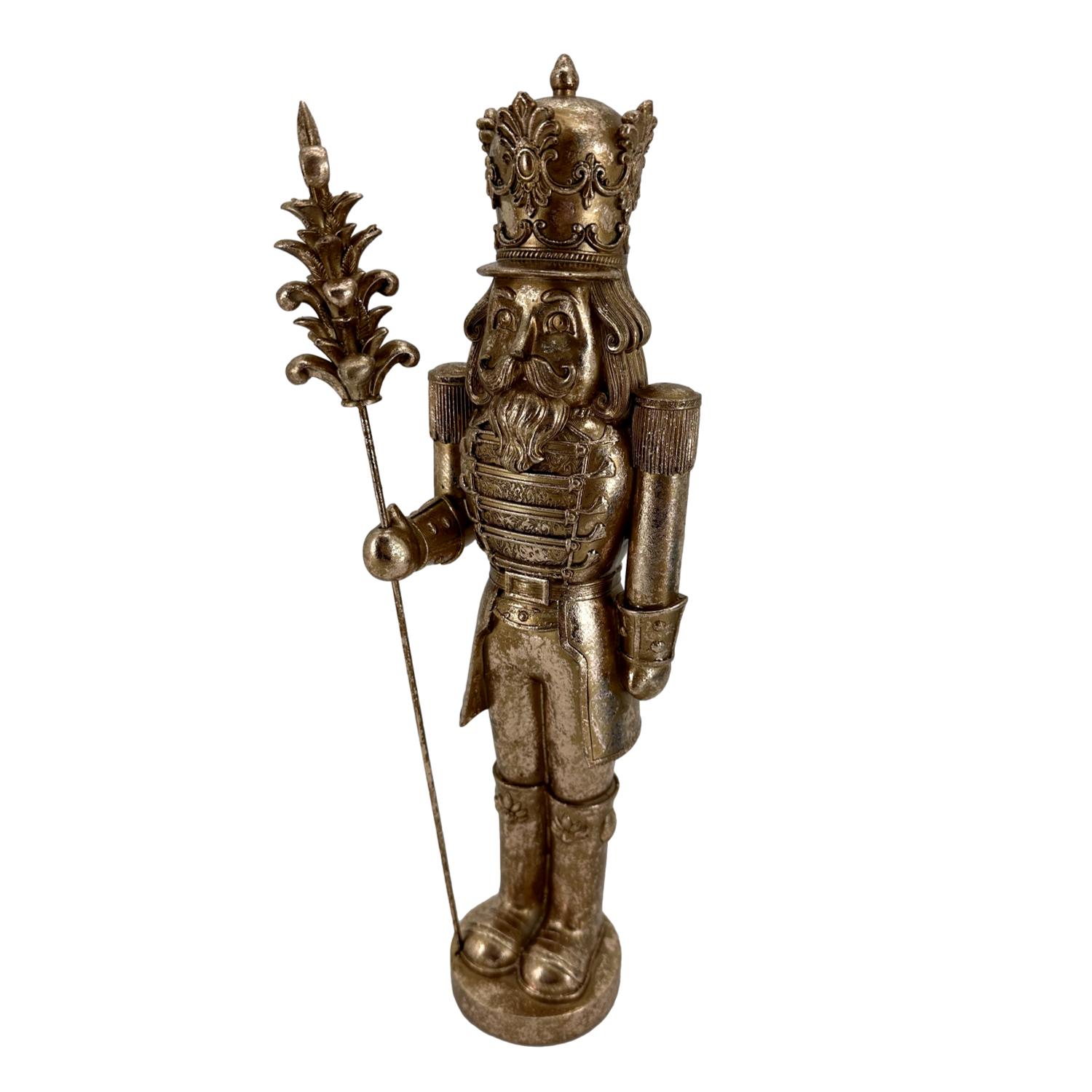 Gold Nutcracker 40cm - The Christmas Barn